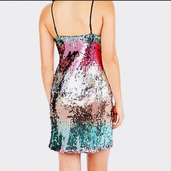 Express | Dresses | Nwt Express Gradient Sequin Cami Mini Slip Dress ...